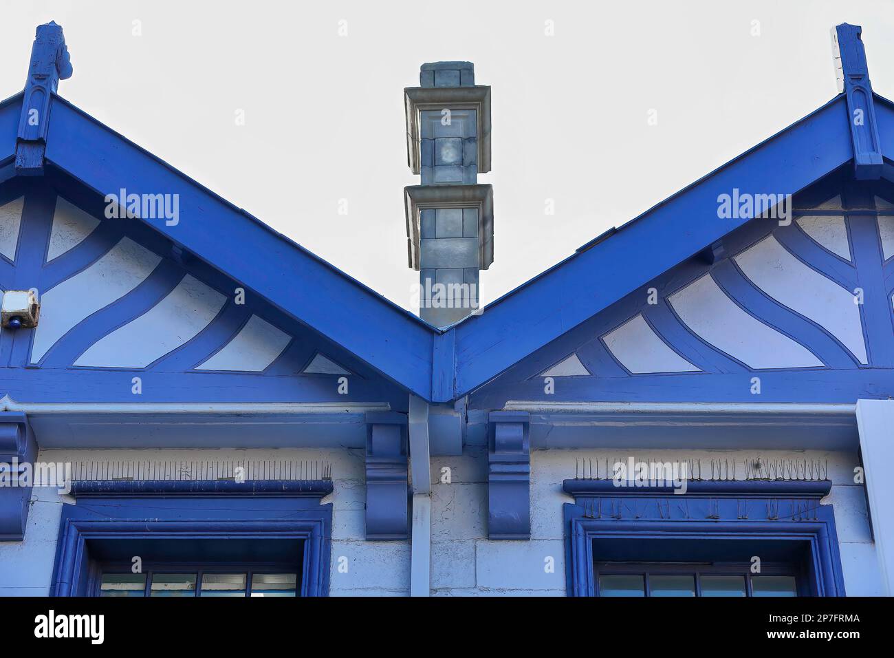 528 Federation style house showing blue-painted timber framing on The ...