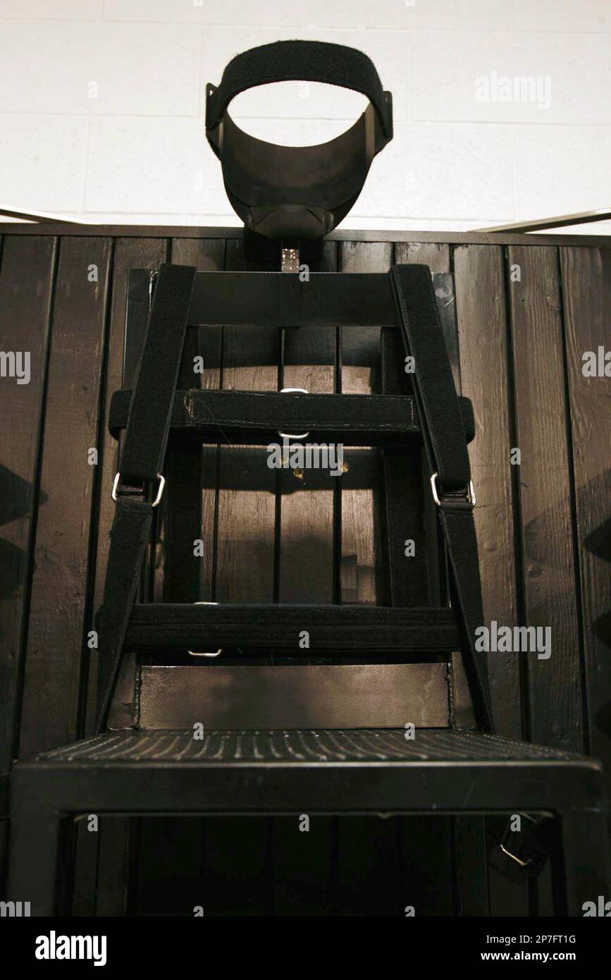 The execution chamber at the Utah State Prison after Ronnie Lee Gardner ...