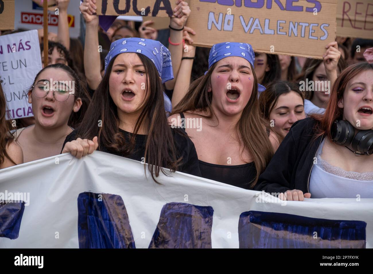 Women protesters are seen shouting slogans during the demonstration ...