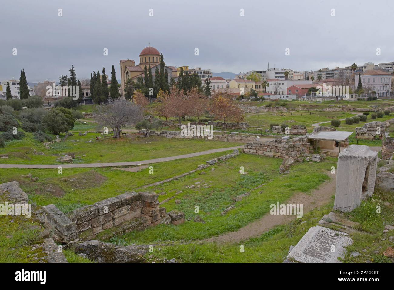Archaeological site of Kerameikos, a small part of the ancient Attic ...