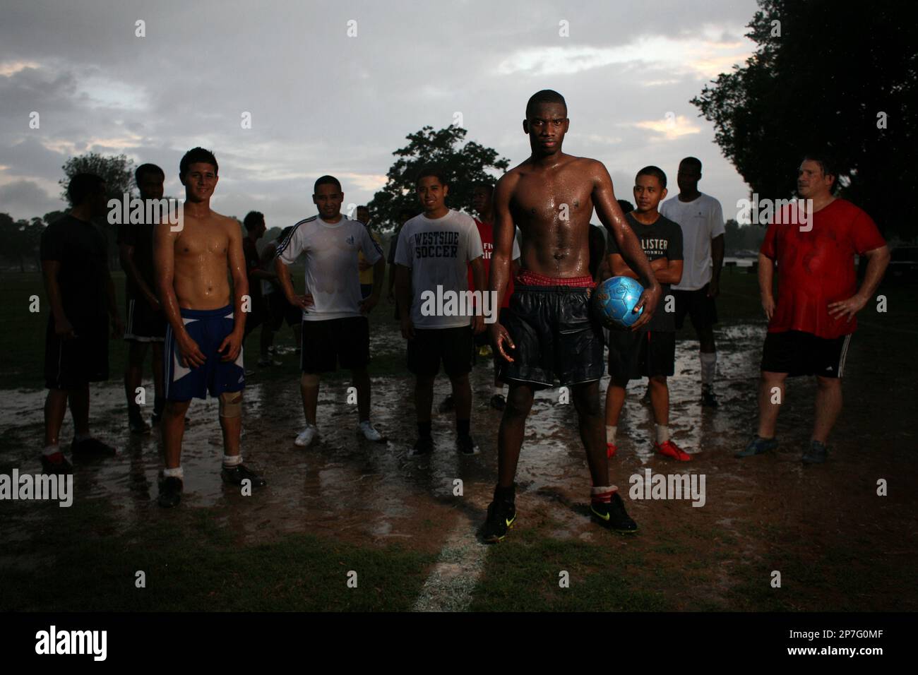 In this photo made Thursday, June 3, 2010, Ibrahim Saidu, 22, of ...