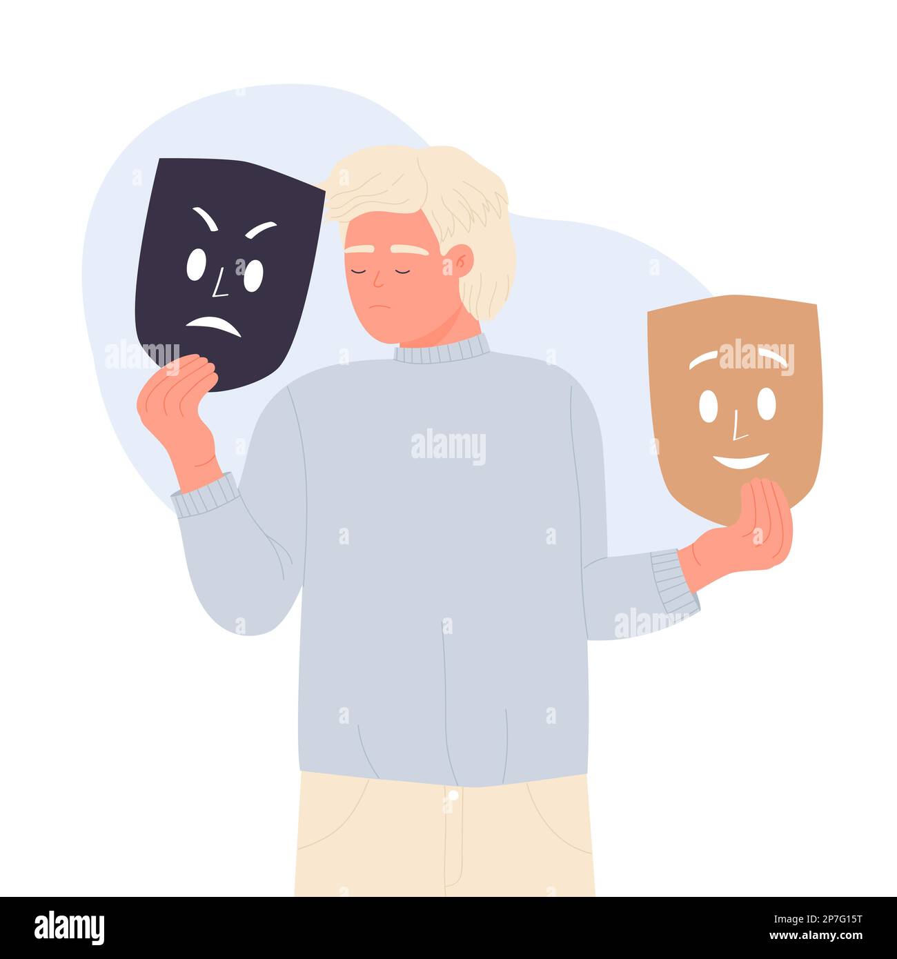Personality disorder problem. Mental illness, many personality vector ...