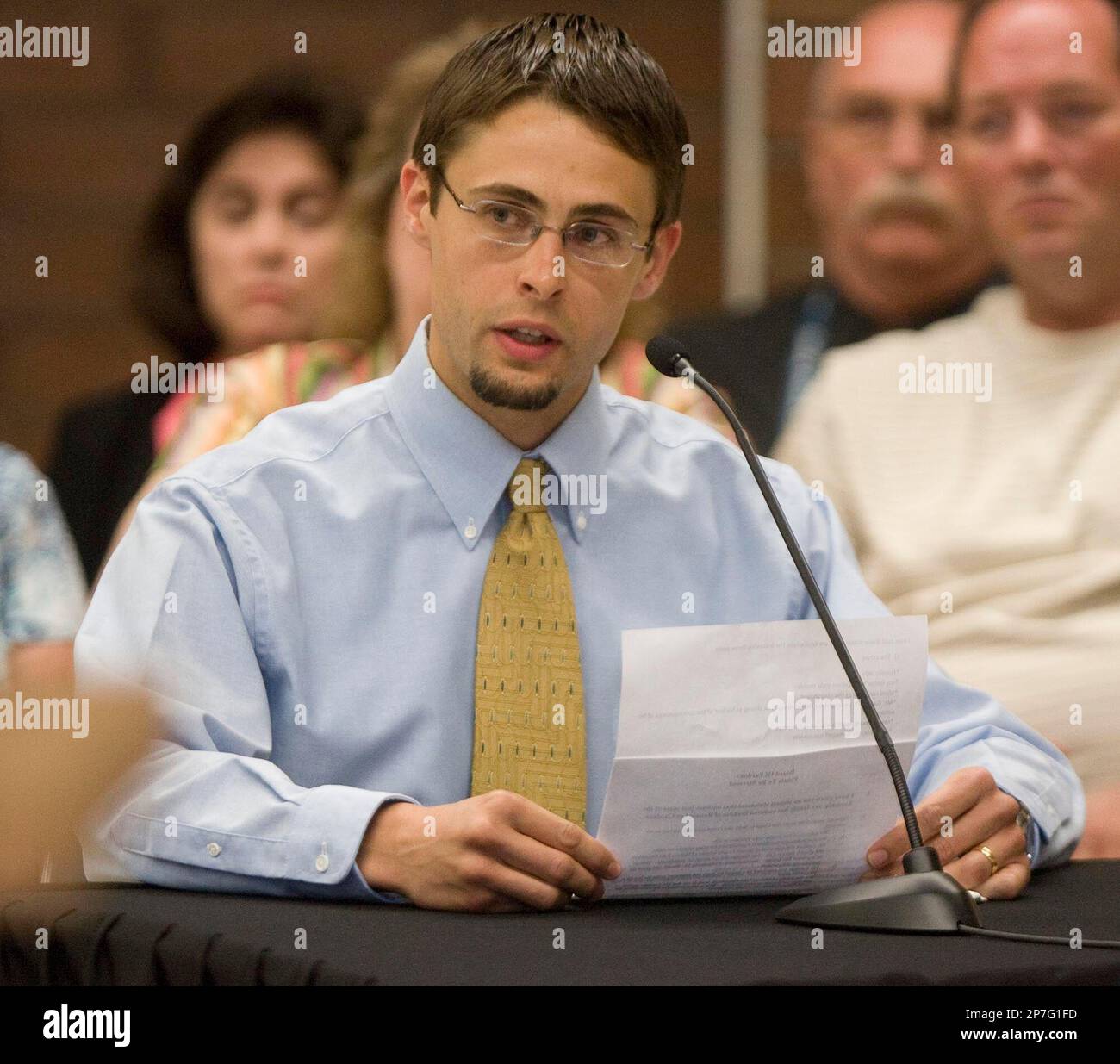 Jason Otterstrom makes a statement during Ronnie Lee Gardner's ...