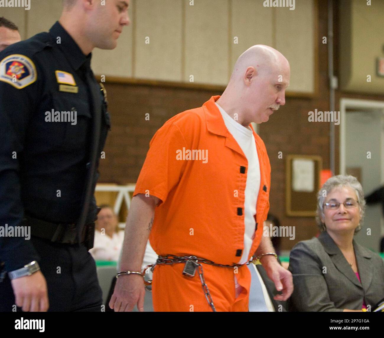 Ronnie Lee Gardner enters the courtroom during his commutation hearing ...