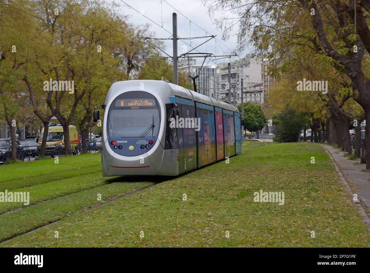 Tram greece streetcar hi-res stock photography and images - Alamy