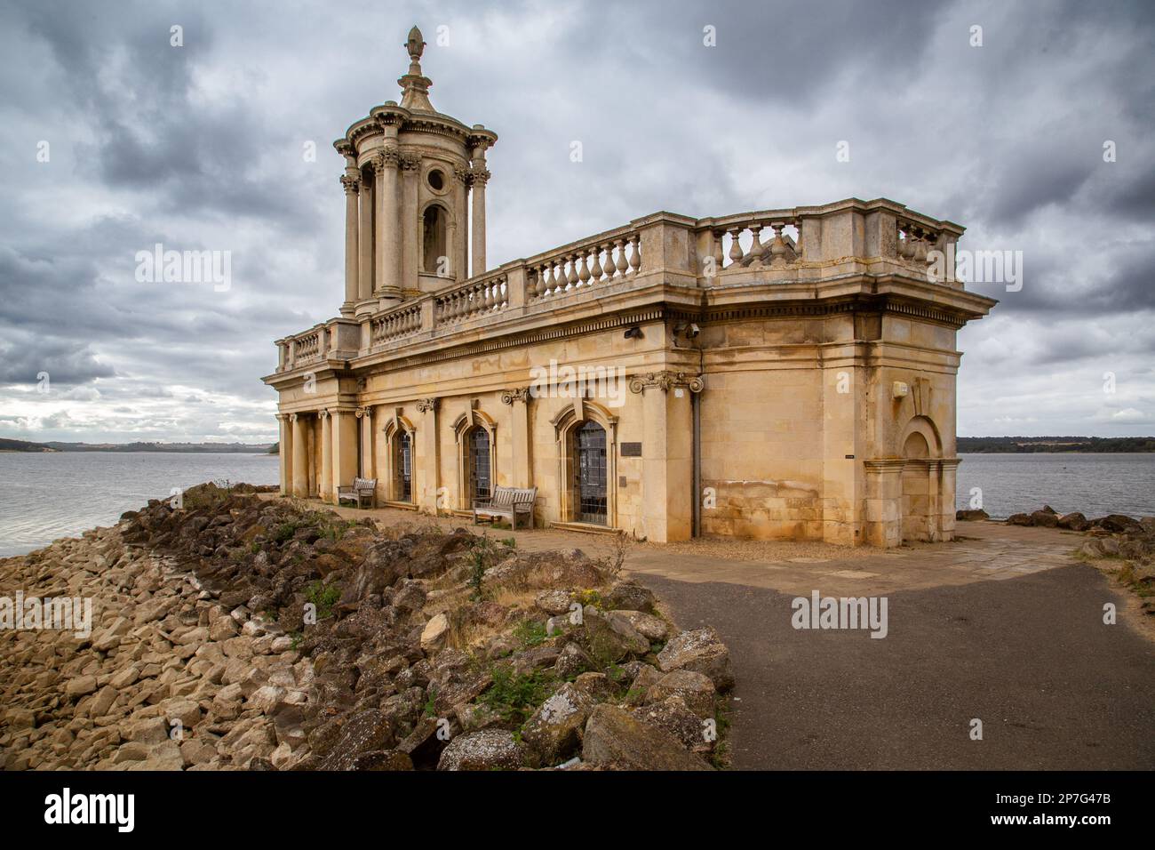 Normanton Church on Rutland Water, East Midlands, England Stock Photo ...