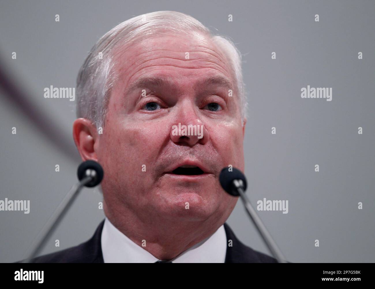Defense Secretary Robert M. Gates delivers remarks during the first ...