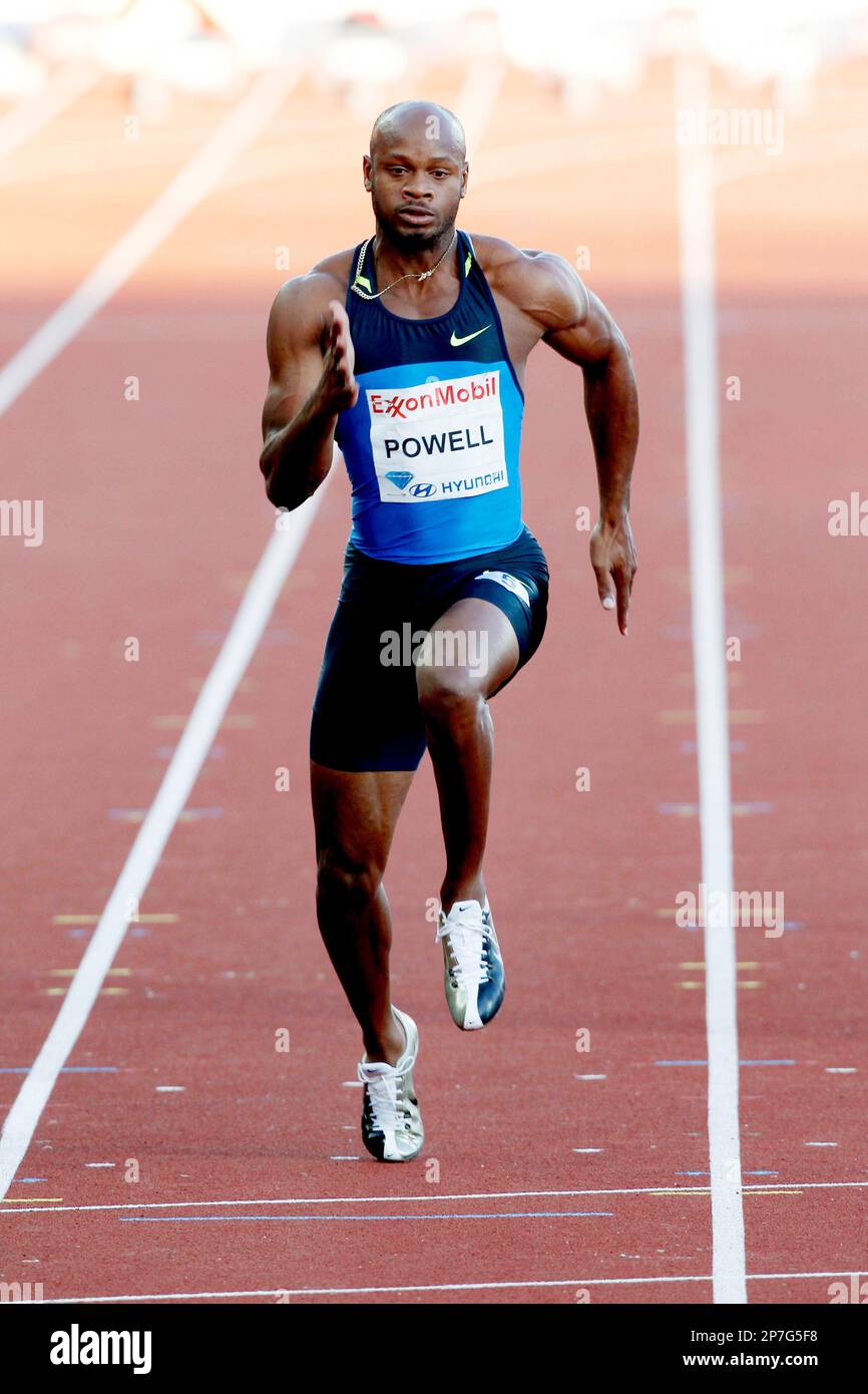 Asafa Powell, Jamaica, won the 100m event, with a time of 9.72, at the ...