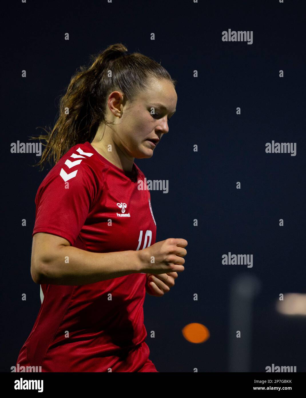 Laval, France, February 21st 2023: Janni Thomsen (19 Denmark) in action ...