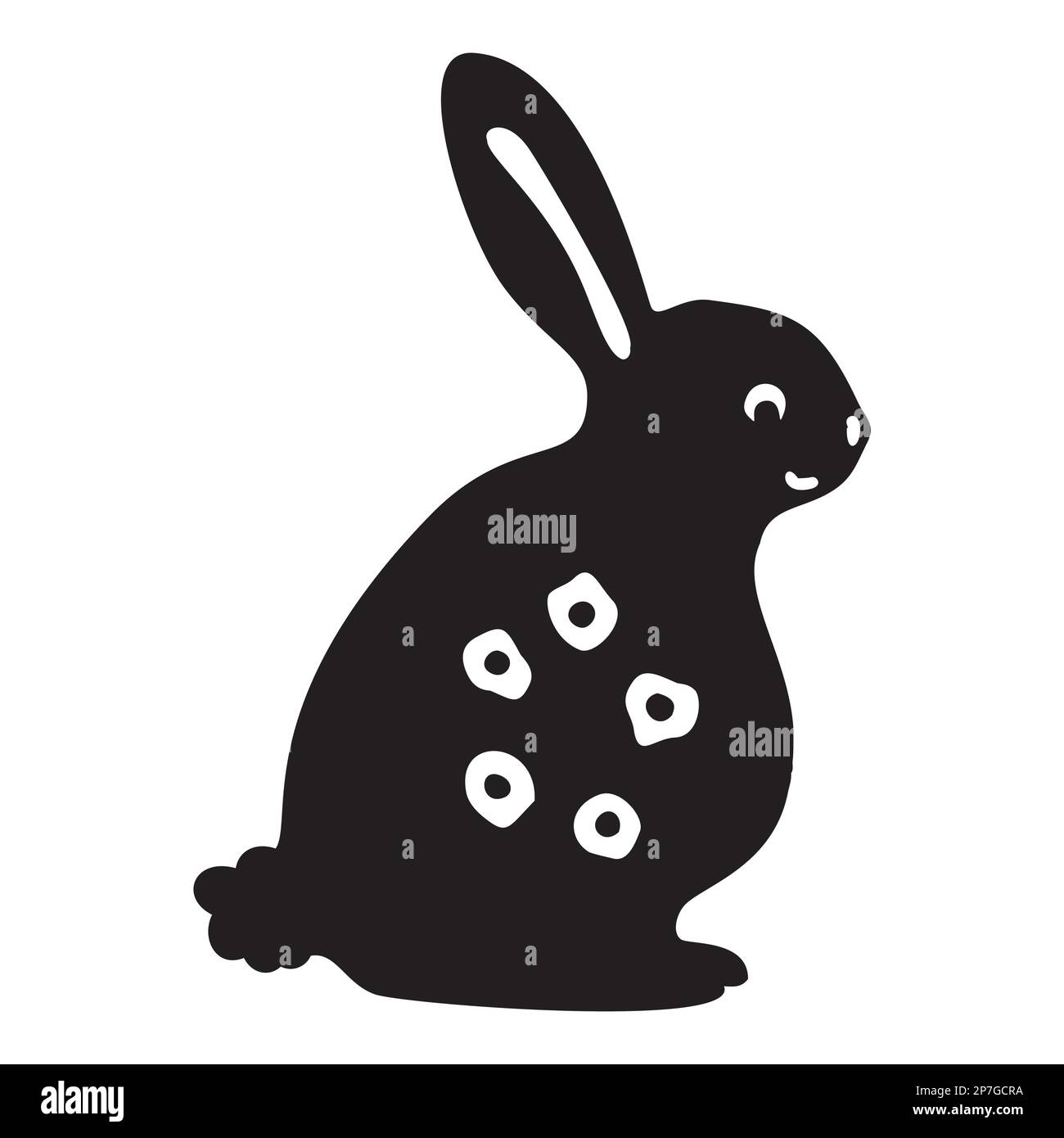 Cute easter bunny cartoon clipart. Vector rabbit motif Stock Vector ...