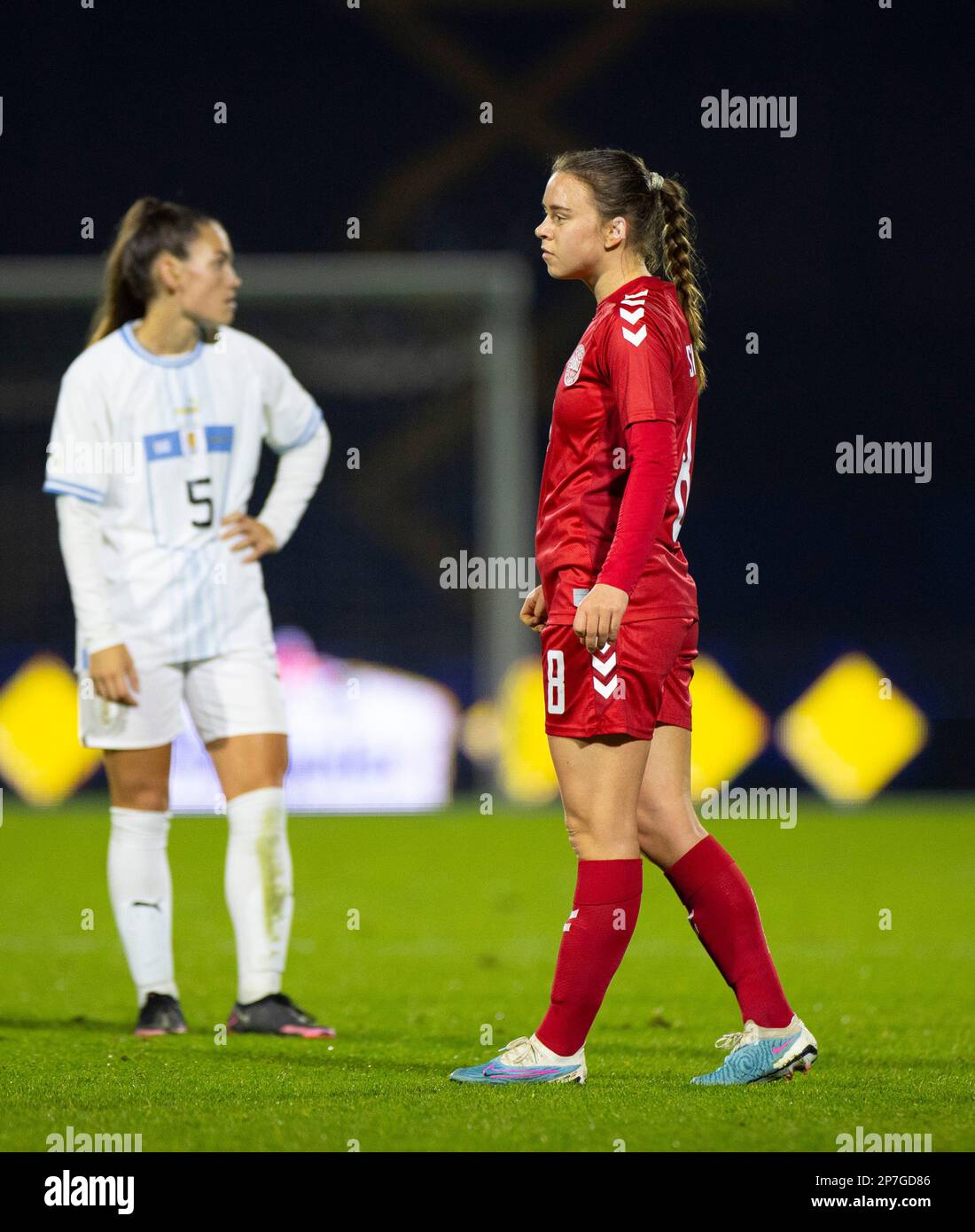 Laval, France, February 21st 2023: Emma Snerle (8 Denmark) in action ...