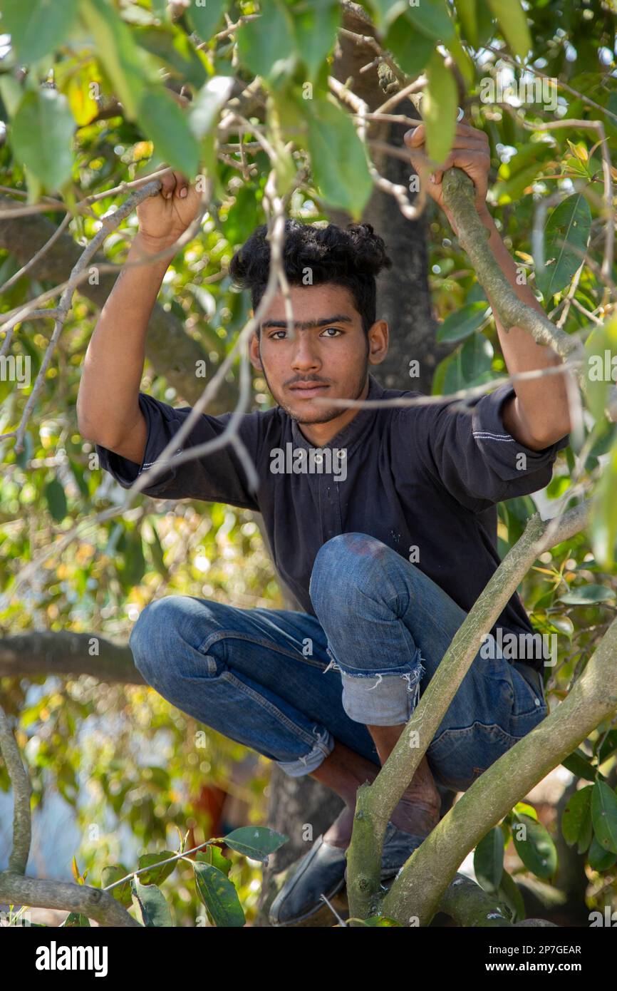 Portrait of a young boys in Village Stock Photo - Alamy