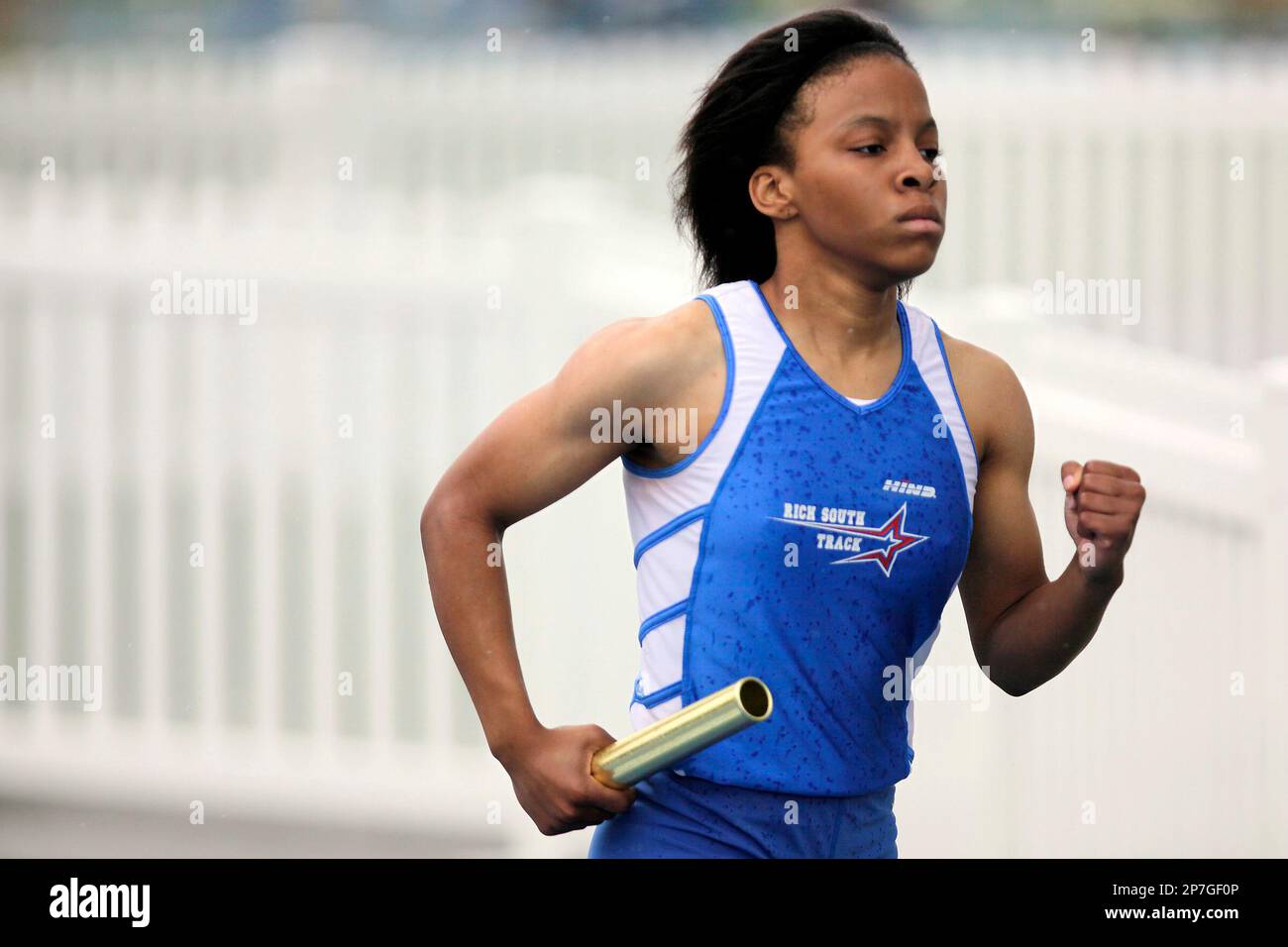 Richton Park Rich South's De'Asia Garrett heads for the finish line in ...