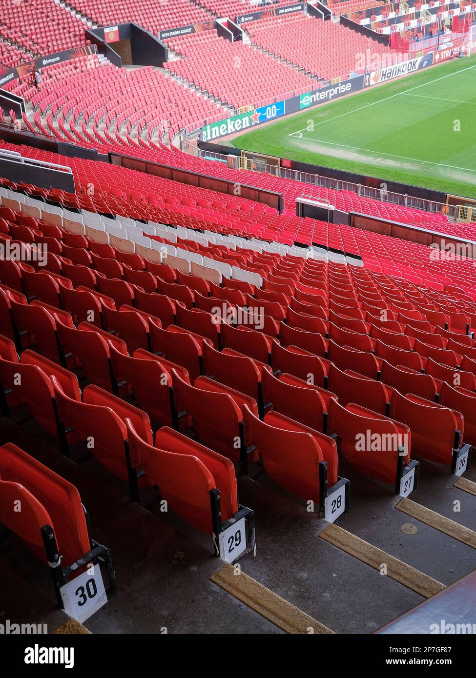 Seating and terraces at Manchester United FC, Old Trafford, Manchester ...