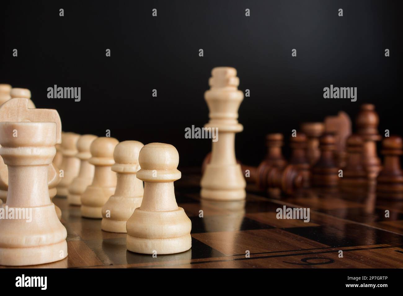 Chess photographed on a chessboard Stock Photo - Alamy