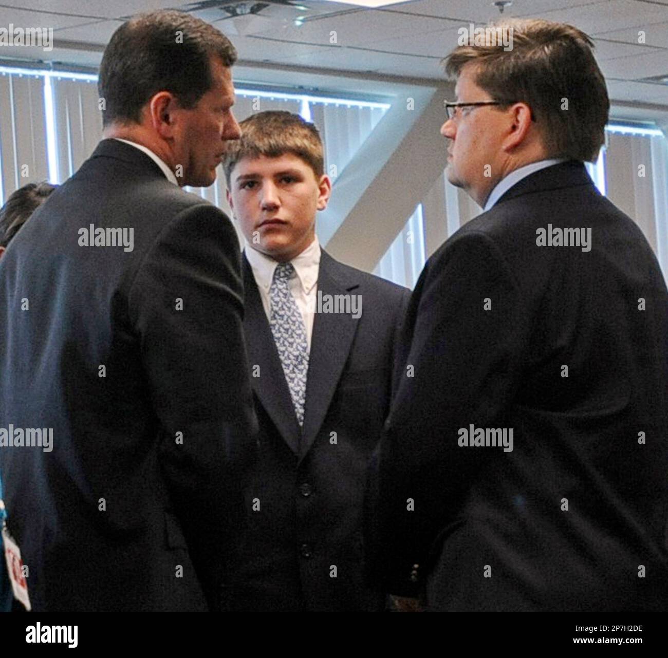 Middlesex District Attorney Gerry Leone, left, talks to Jon Alenson ...