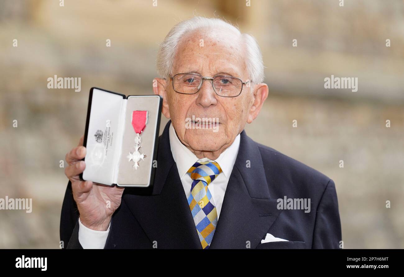 Harry Olmer after being made an Officer of the Order of the British ...