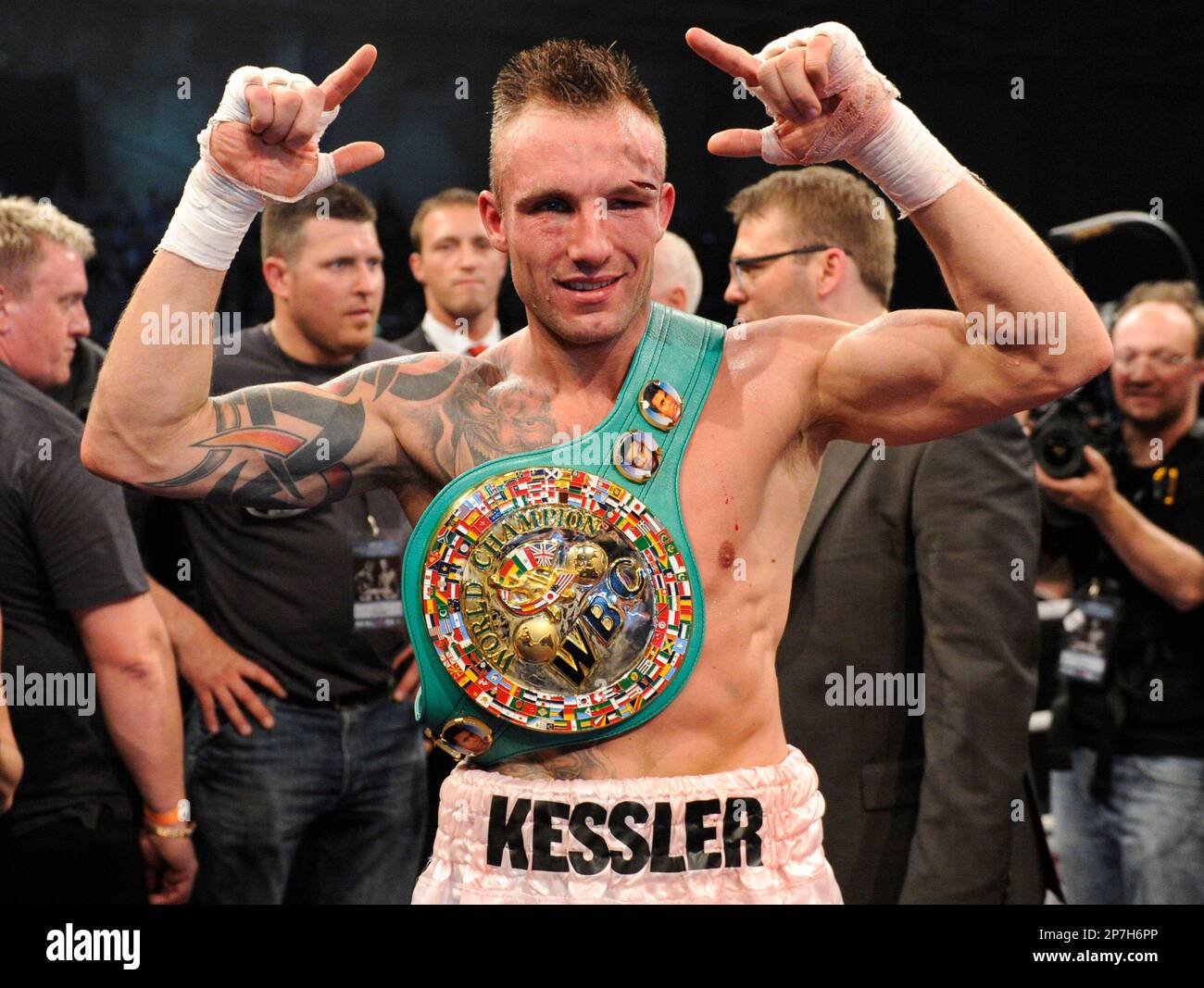 The Dane Mikkel Kessler, the new WBC Super-middleweight champion ...
