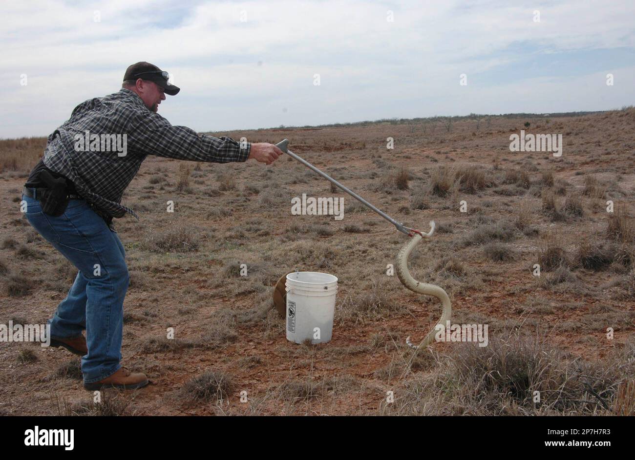 In this March 2010 photo, Greer County Sheriff Devin Huckaby captures a ...