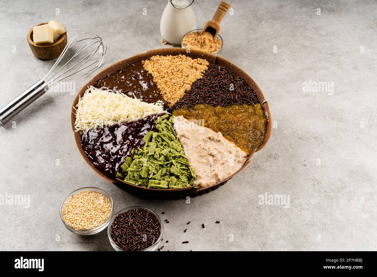 Martabak manis or terang bulan is indonesian sweet pancake filled with ...