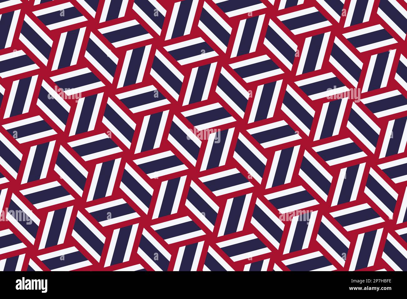 Geometric pattern in the colors of the national flag of Thailand. The ...