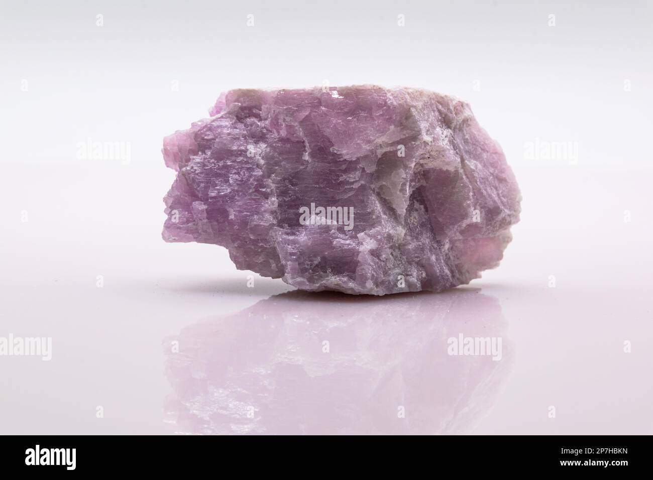Spodumene mineral on white background, mineral collection Stock Photo ...
