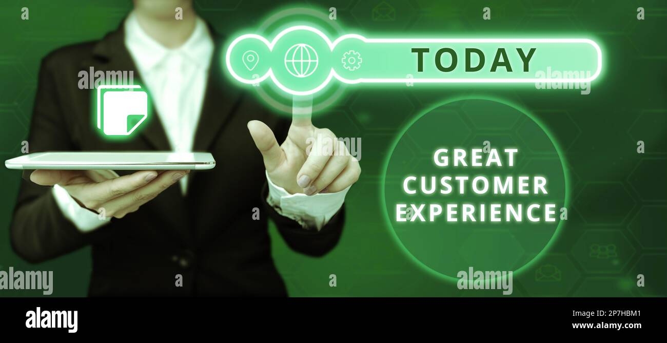 Inspiration showing sign Great Customer Experience, Business idea ...