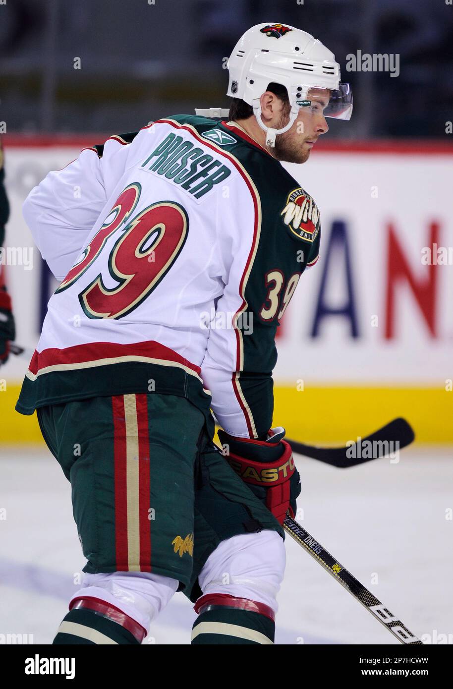 NHL player profile photo on Minnesota Wild's Nate Prosser during a ...