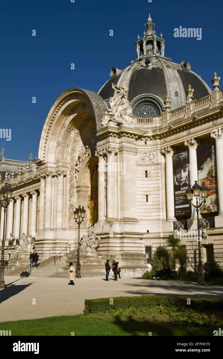 Exterior Of The Domed Entrance To The Petit Palais Art Museum, Paris ...