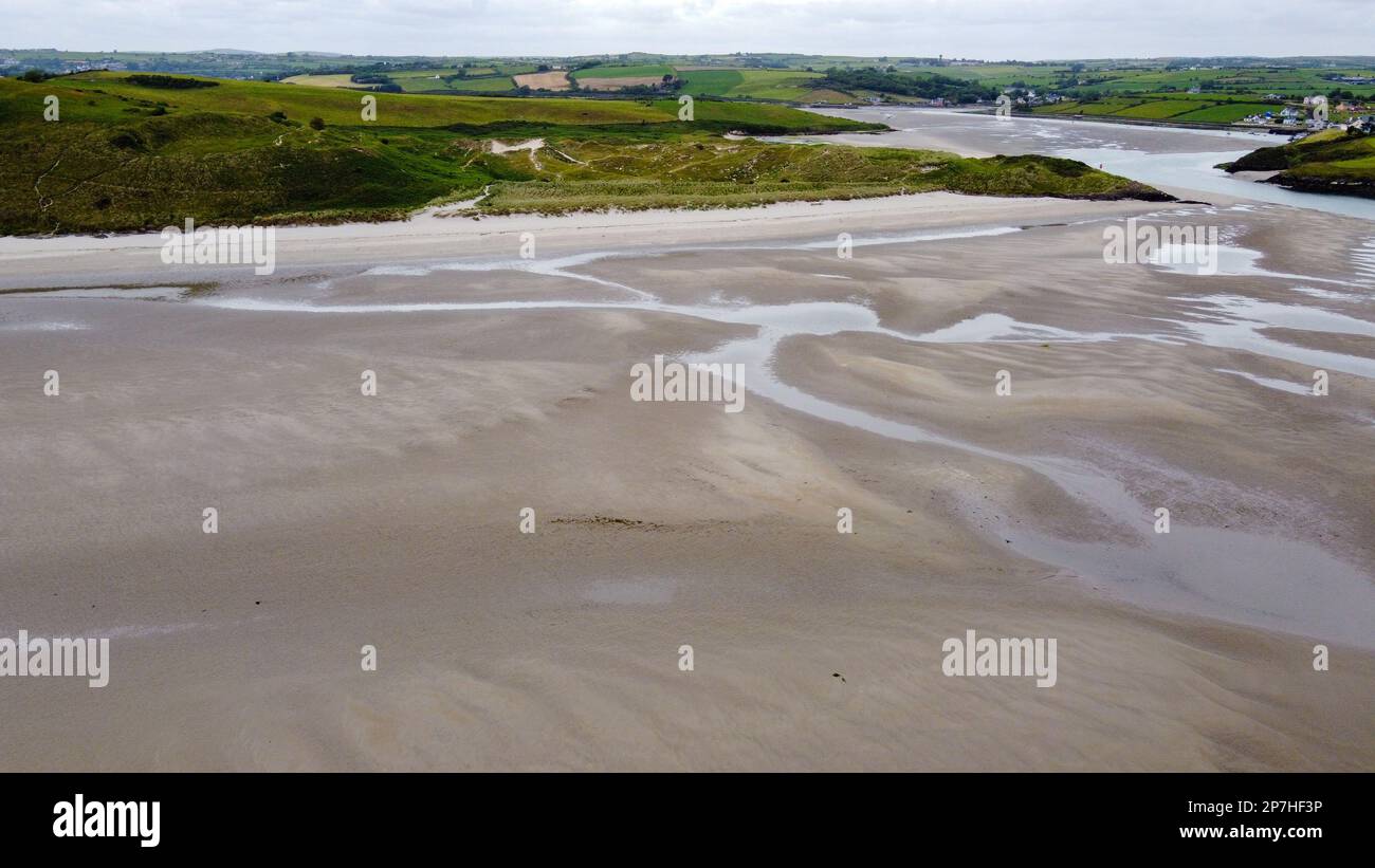 Inchydoney Beach in the south of Ireland on a cloudy summer day, top ...