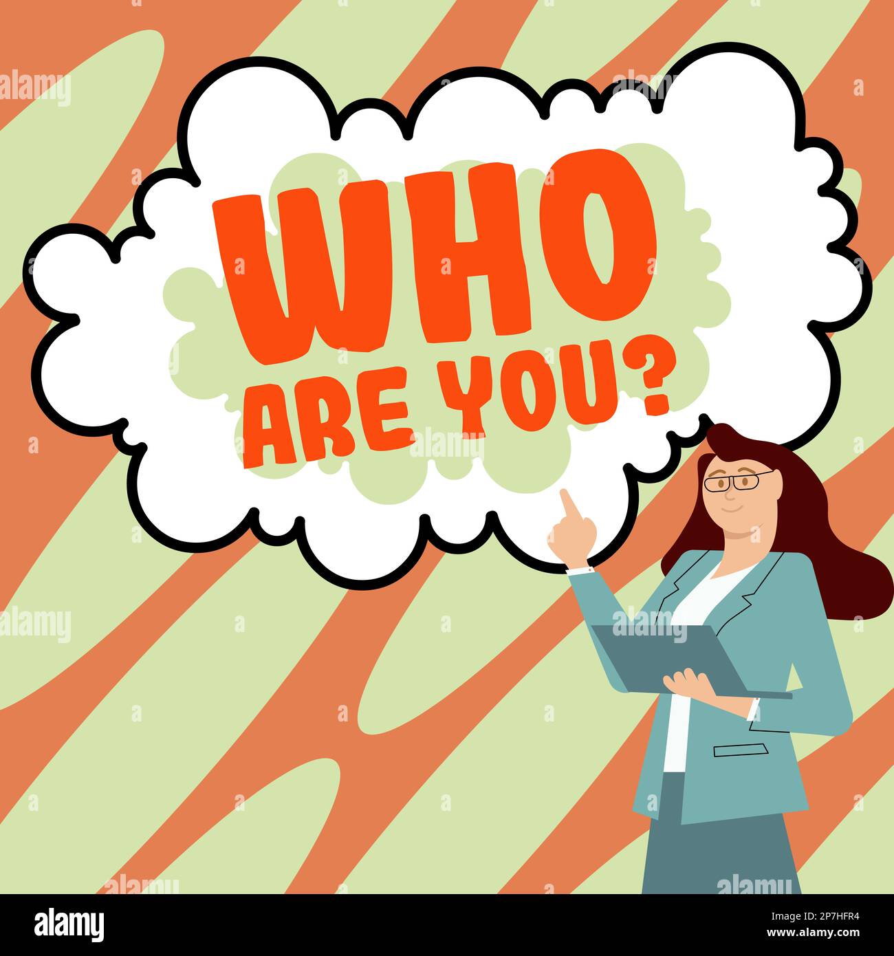 Conceptual caption Who Are You. Business approach Identify yourself ...