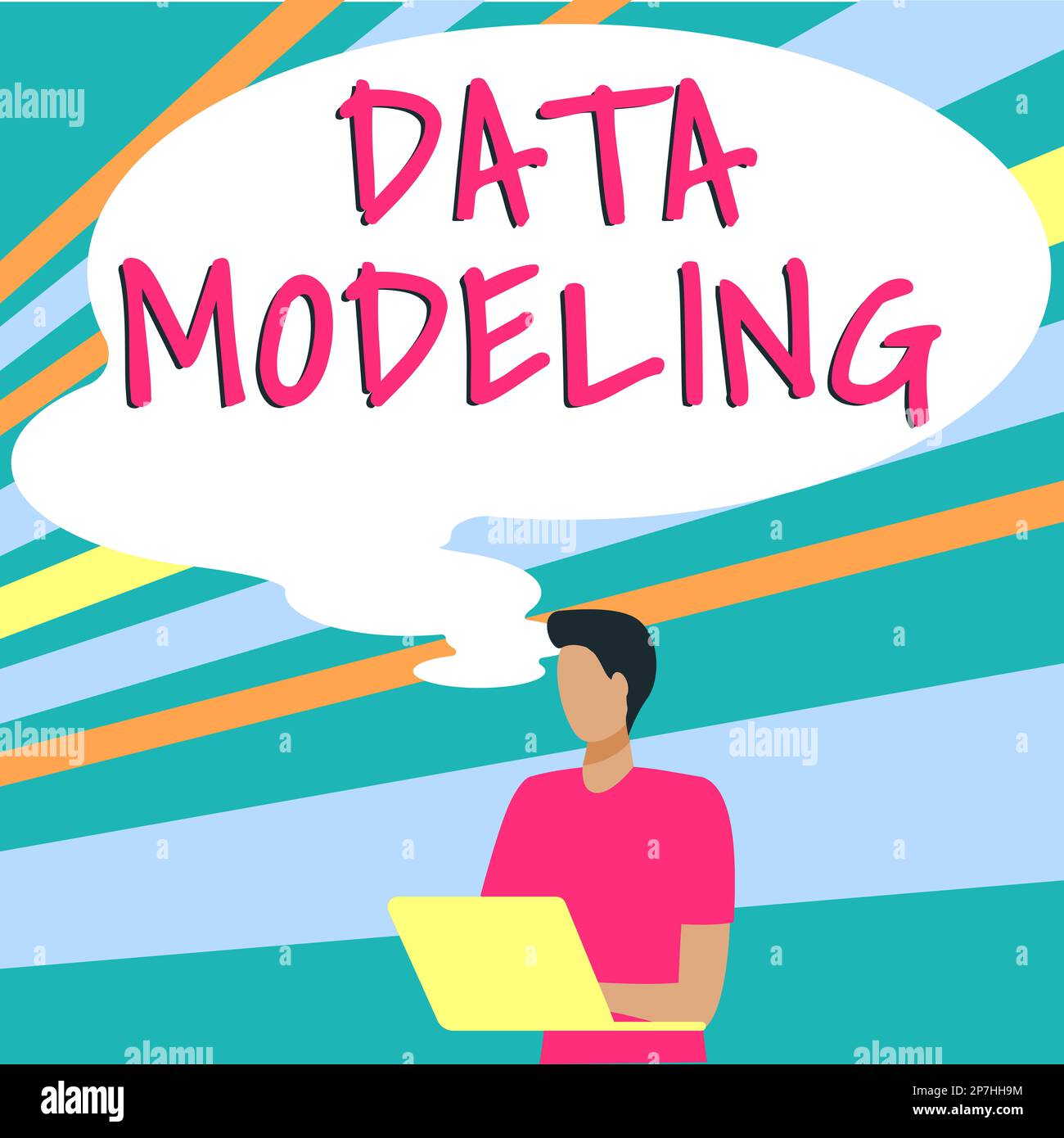 Sign displaying Data Modeling. Business idea process of transferring data between data storage ...
