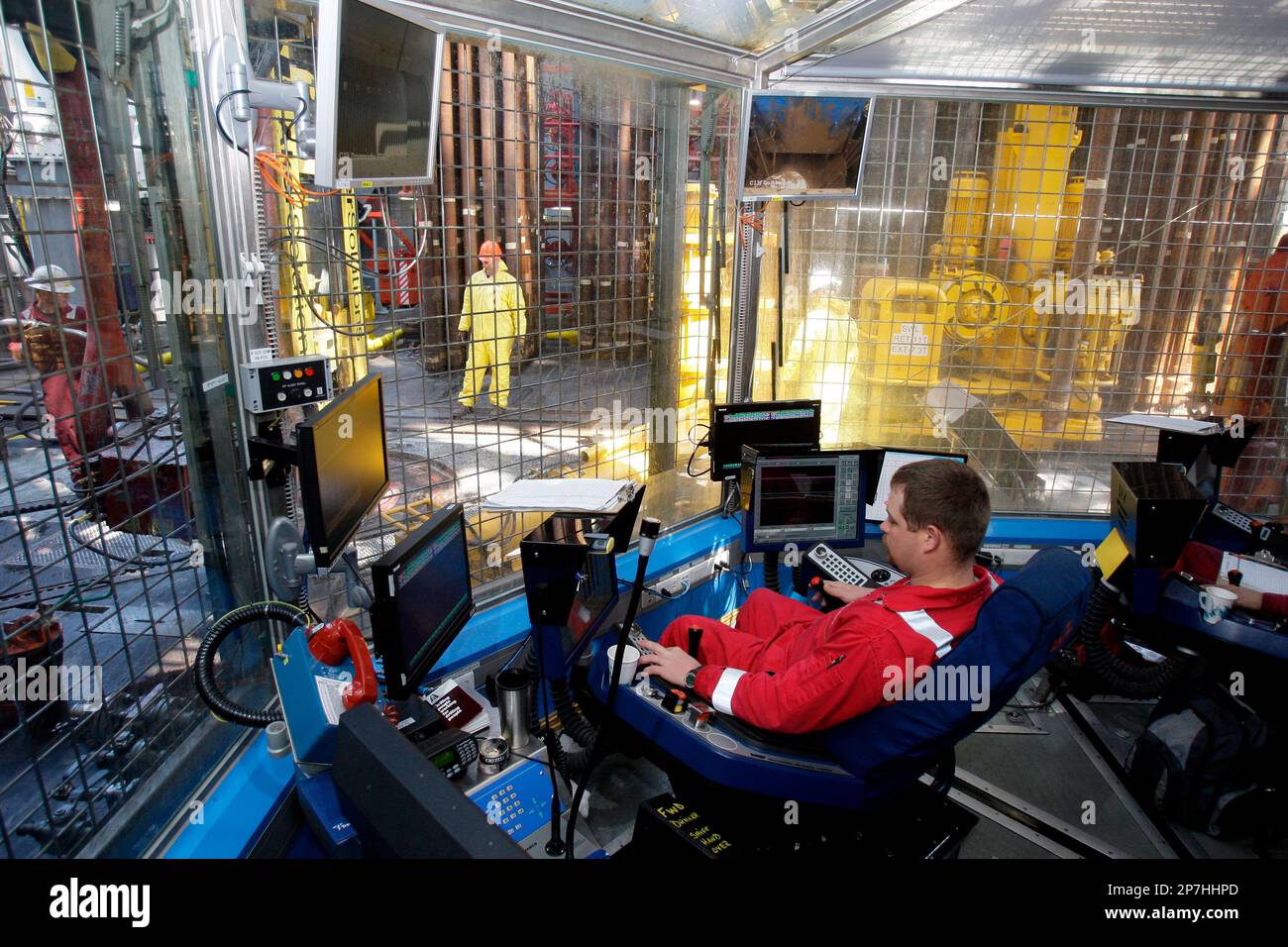 In this March 29, 2010 photo, Ray Pittman, Chevron forward driller ...