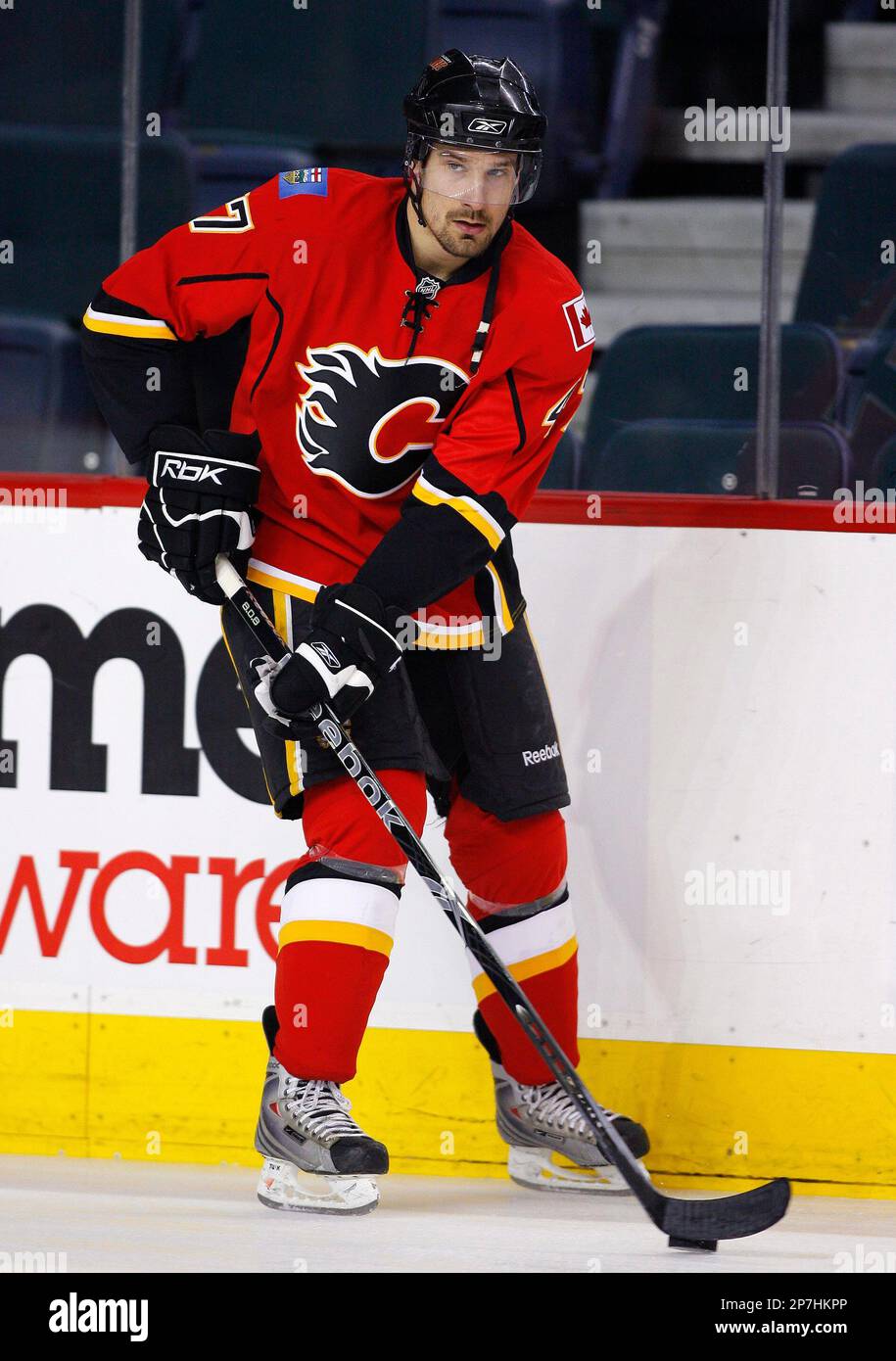 NHL player profile photo on Calgary Flames' Kyle Greentree during a ...