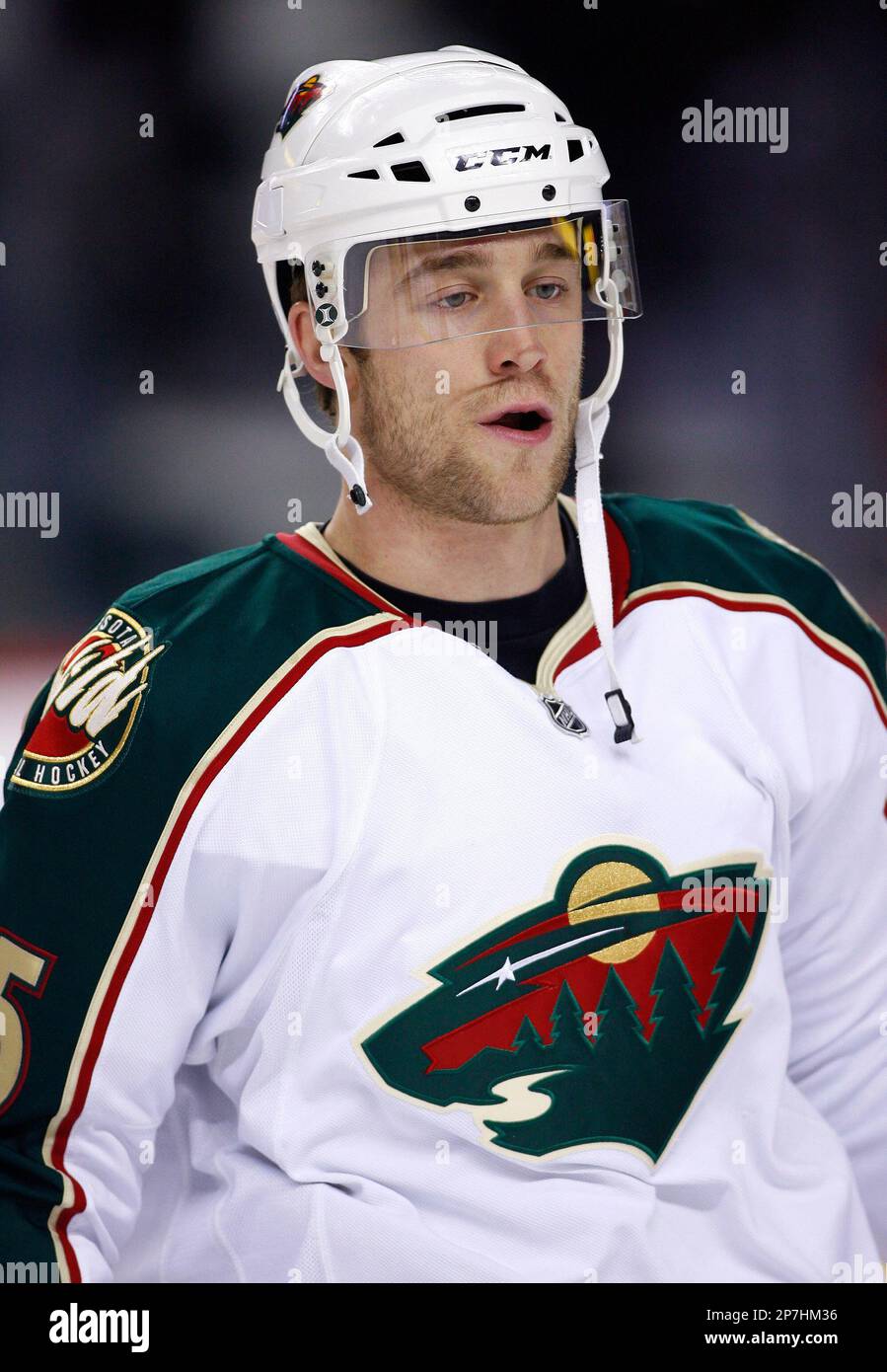NHL player profile photo on Minnesota Wild's Nick Schultz during a ...
