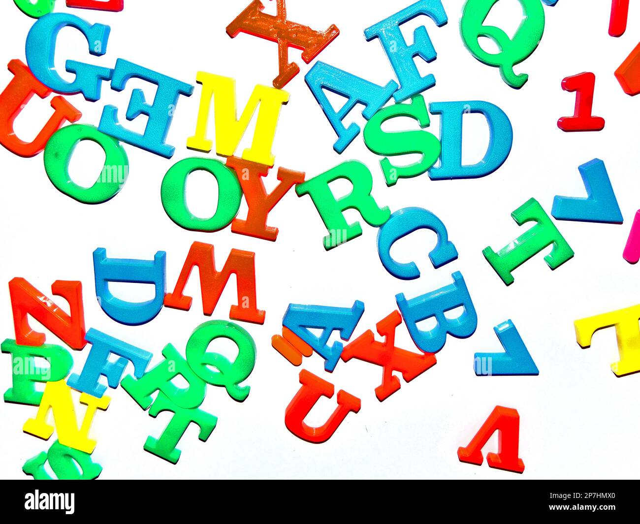 colored letters isolated on white Stock Photo - Alamy