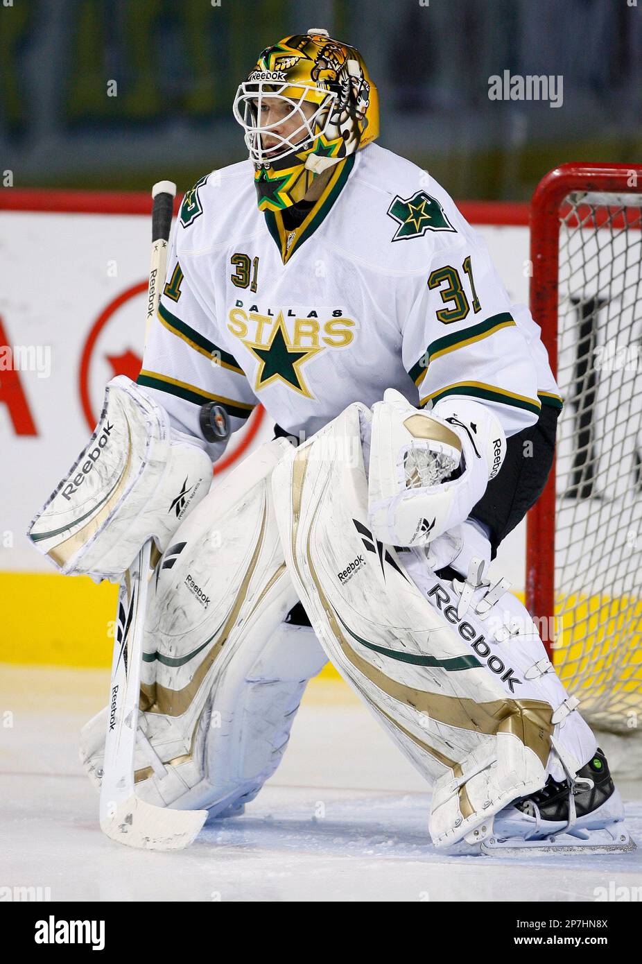 NHL player profile photo on Dallas Stars' goalie Alex Auld during a ...