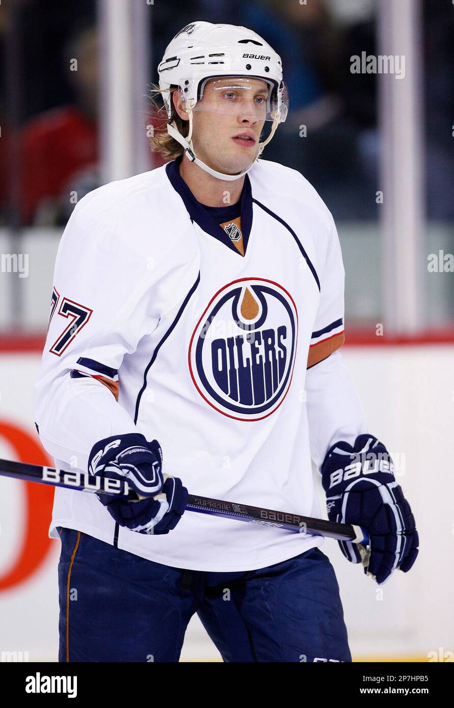 NHL player profile photo on Edmonton Oilers' Tom Gilbert during a ...