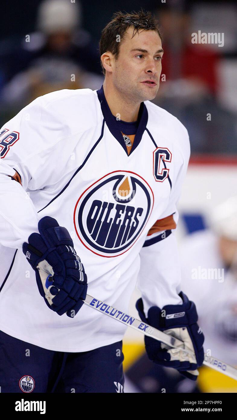 NHL player profile photo on Edmonton Oilers' Ethan Moreau during a ...