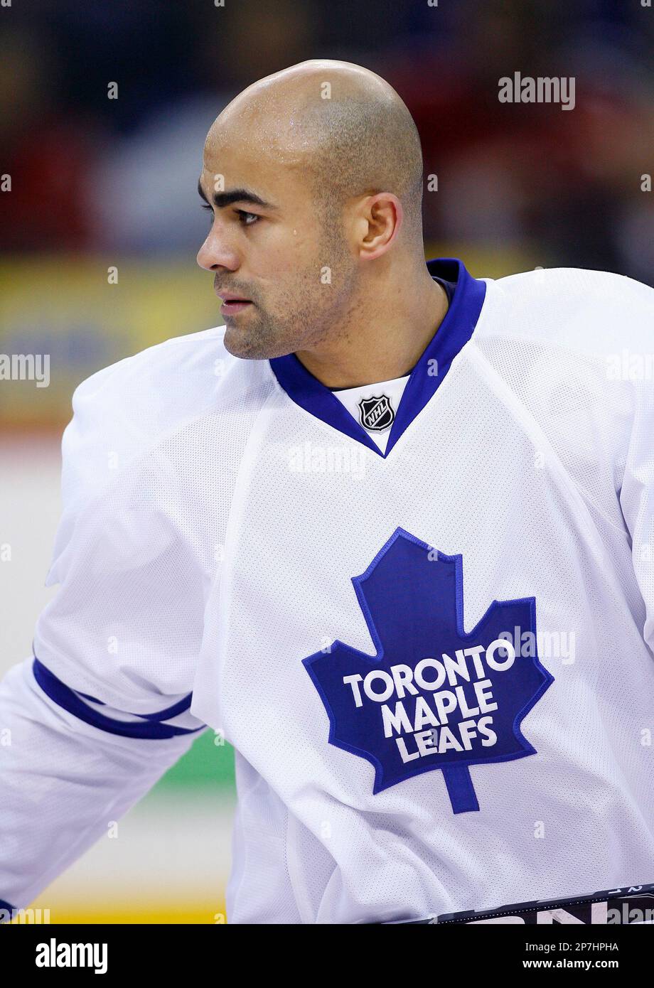 NHL player profile photo on Toronto Maple Leafs' Jamal Mayers during a ...