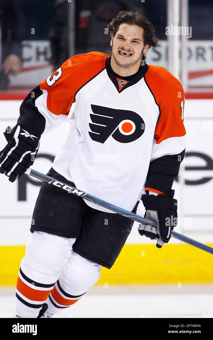 NHL player profile photo on Philadelphia Flyers' Dan Carcillo during a ...