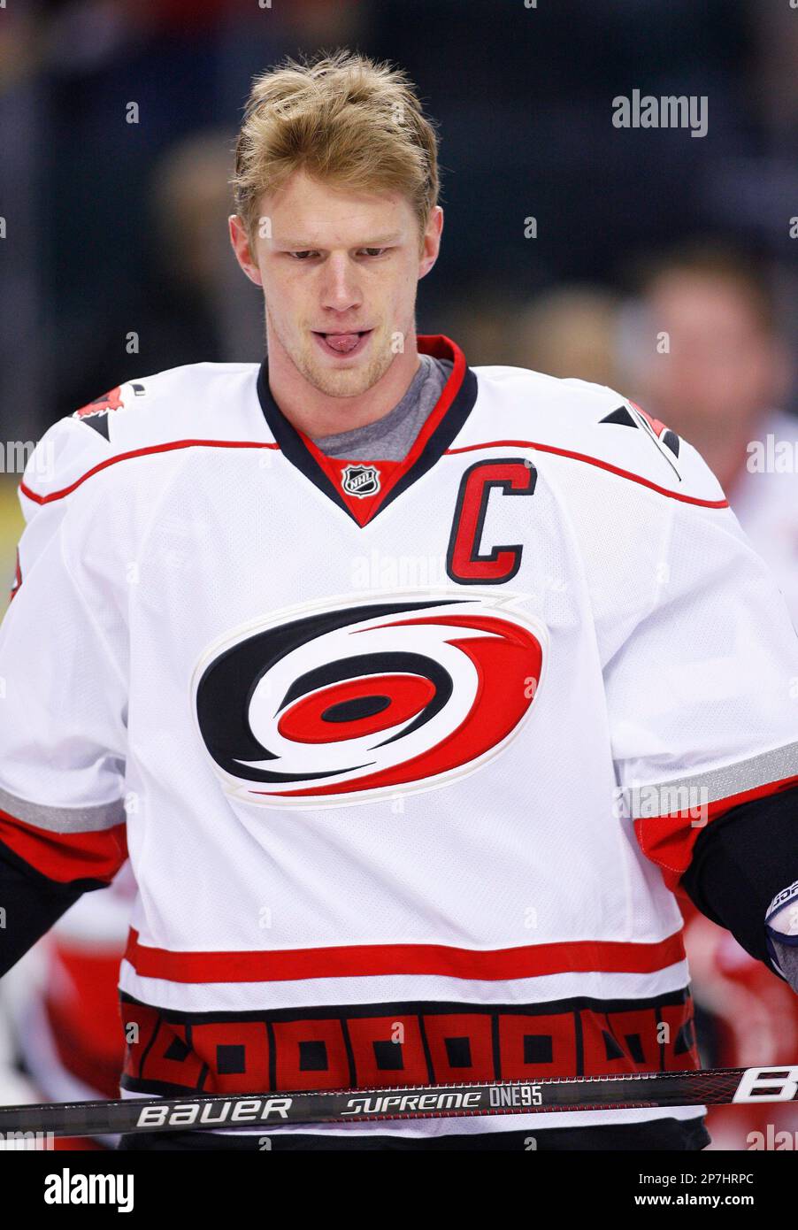 NHL player profile photo on Carolina Hurricanes' Eric Staal during a ...