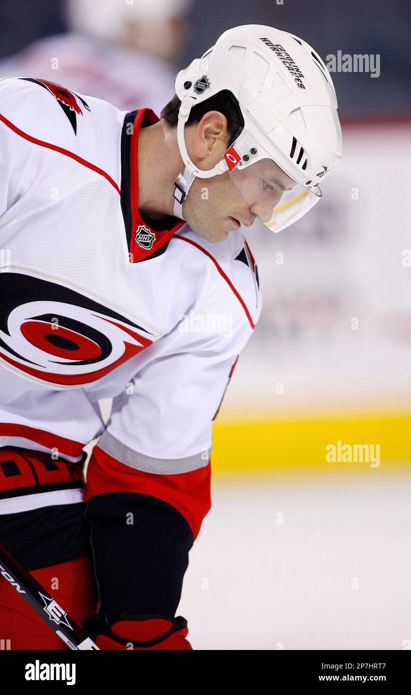 NHL player profile photo on Carolina Hurricanes' Stephane Yelle during ...