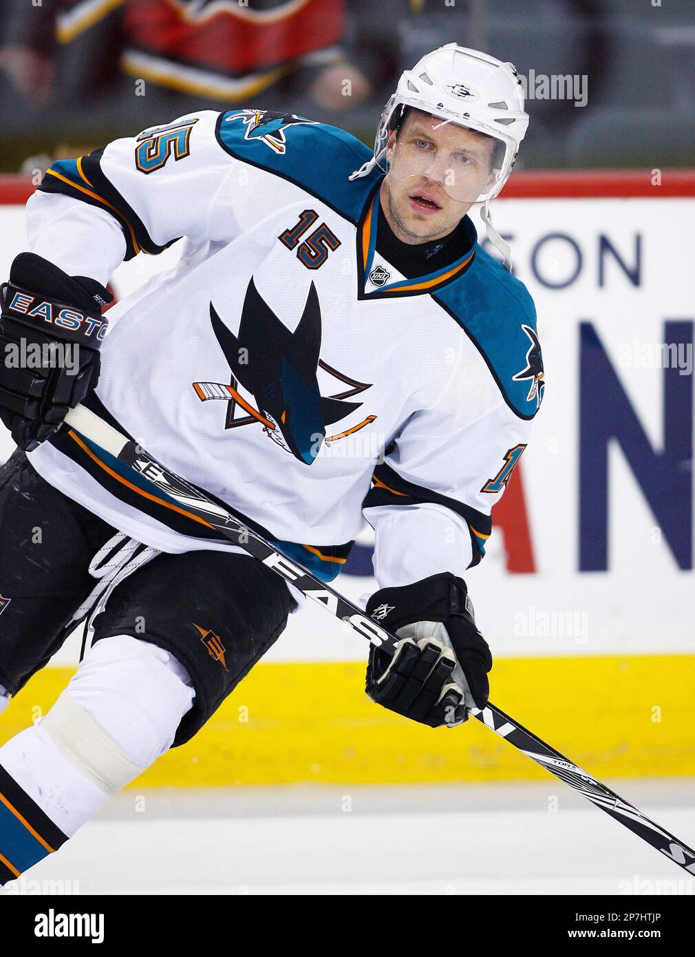 NHL player profile photo on San Jose Sharks' Dany Heatley during a ...