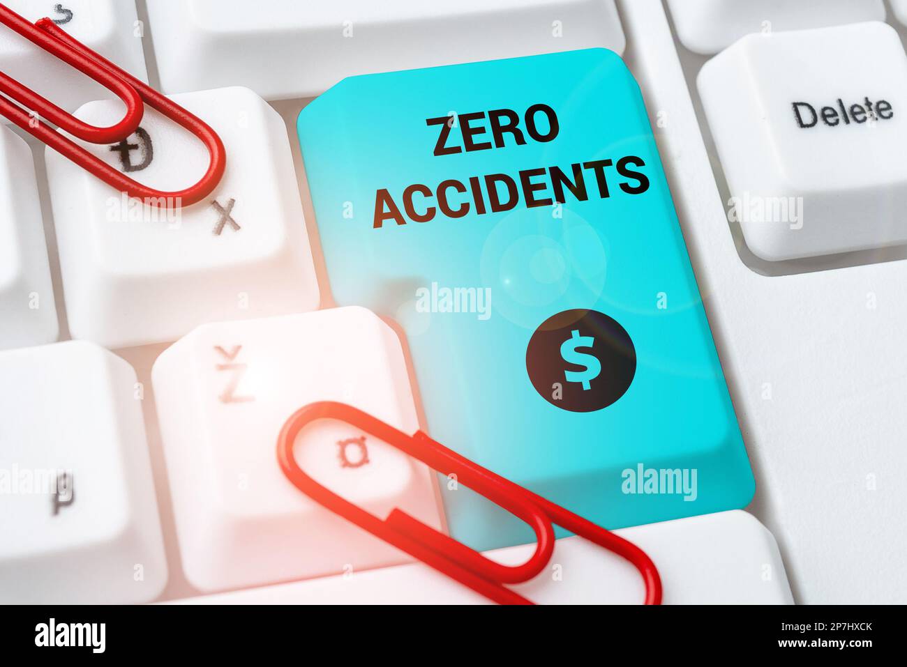 Sign displaying Zero Accidents. Word for important strategy for ...