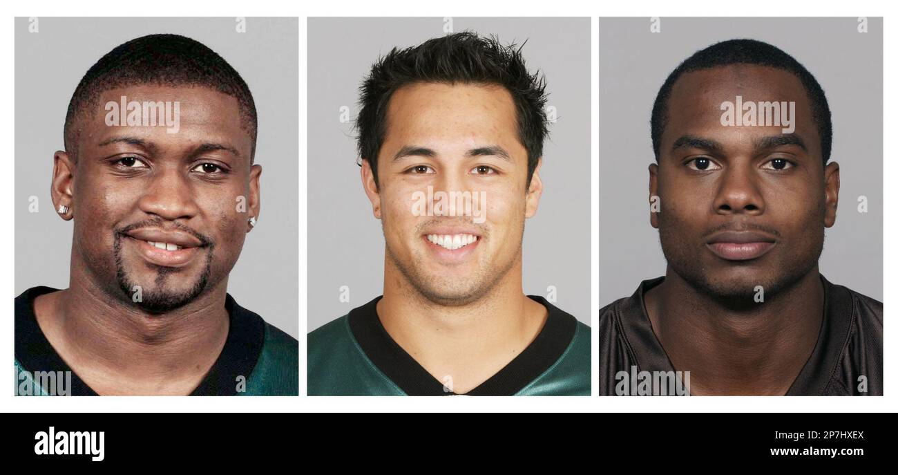 FILE - From left are 2009, file photos showing Philadelphia Eagles ...