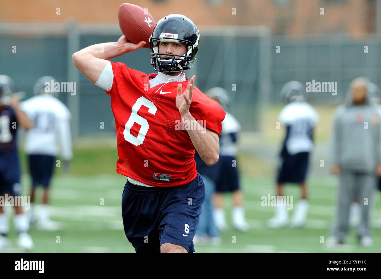 In this photo taken on March 15, 2010, Virginia quarterback Marc Verica ...