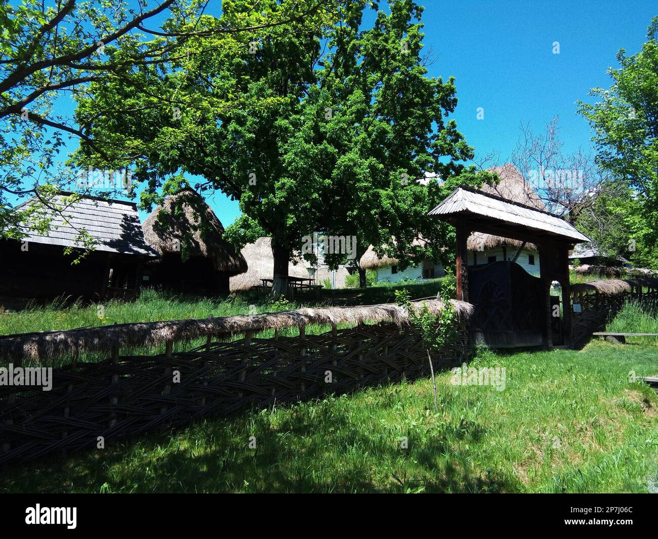 traditional house made from wood - Maramures county, Romania Stock ...