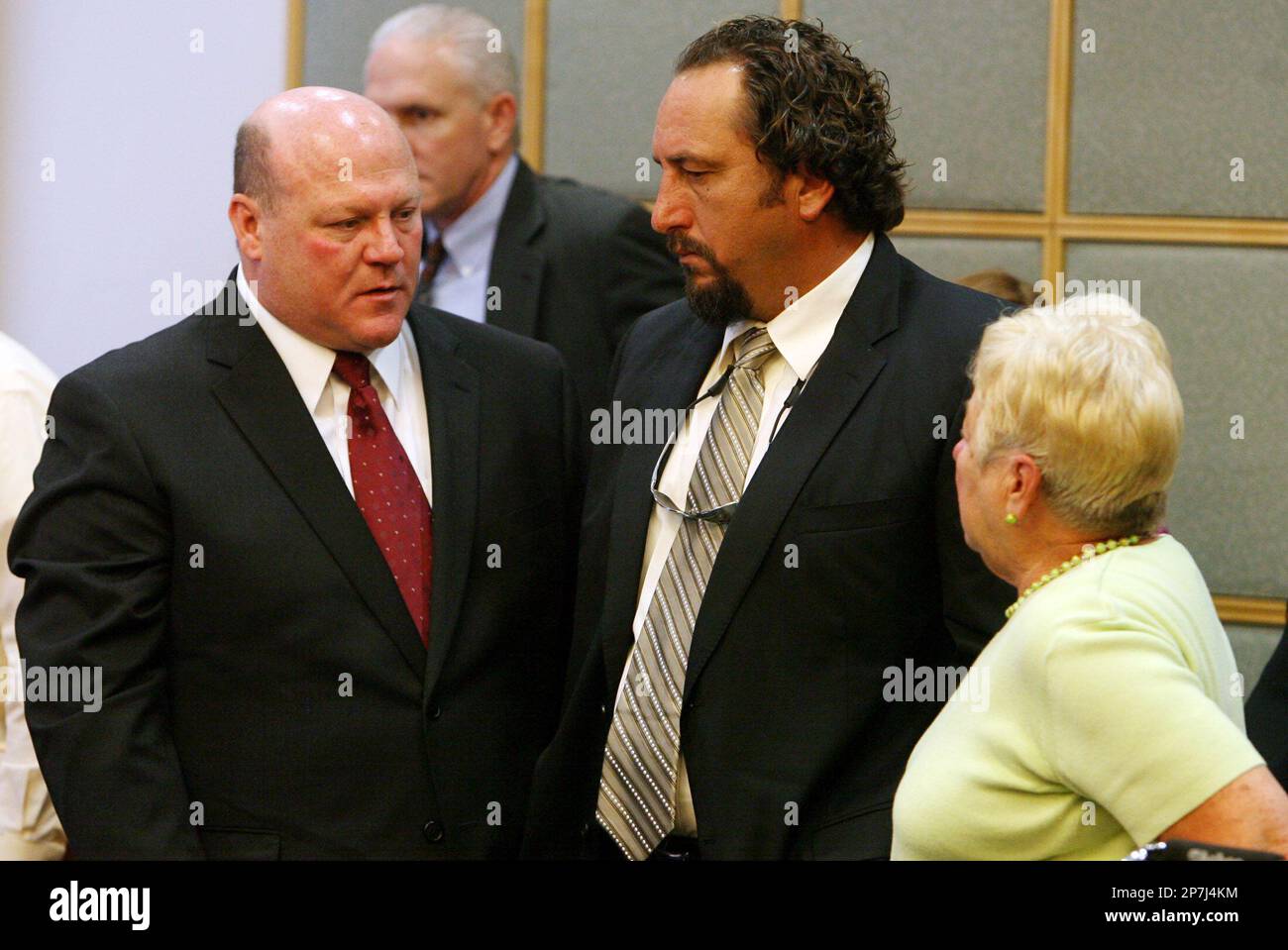 Scott Brancheau, center, the husband of Sea World trainer Dawn ...