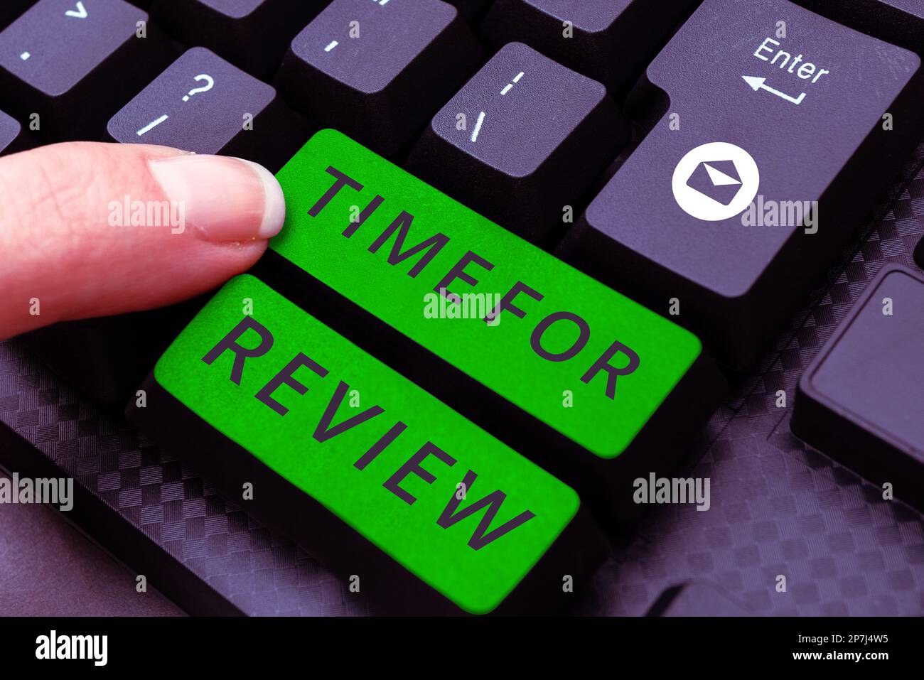 Text caption presenting Time For Review. Business idea Evaluation ...